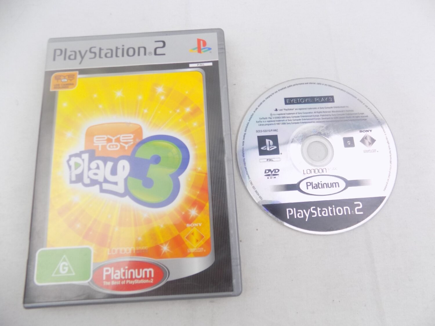 Mint Disc Playstation 2 Ps2 Platinum EyeToy Play 3 - No Manual ...