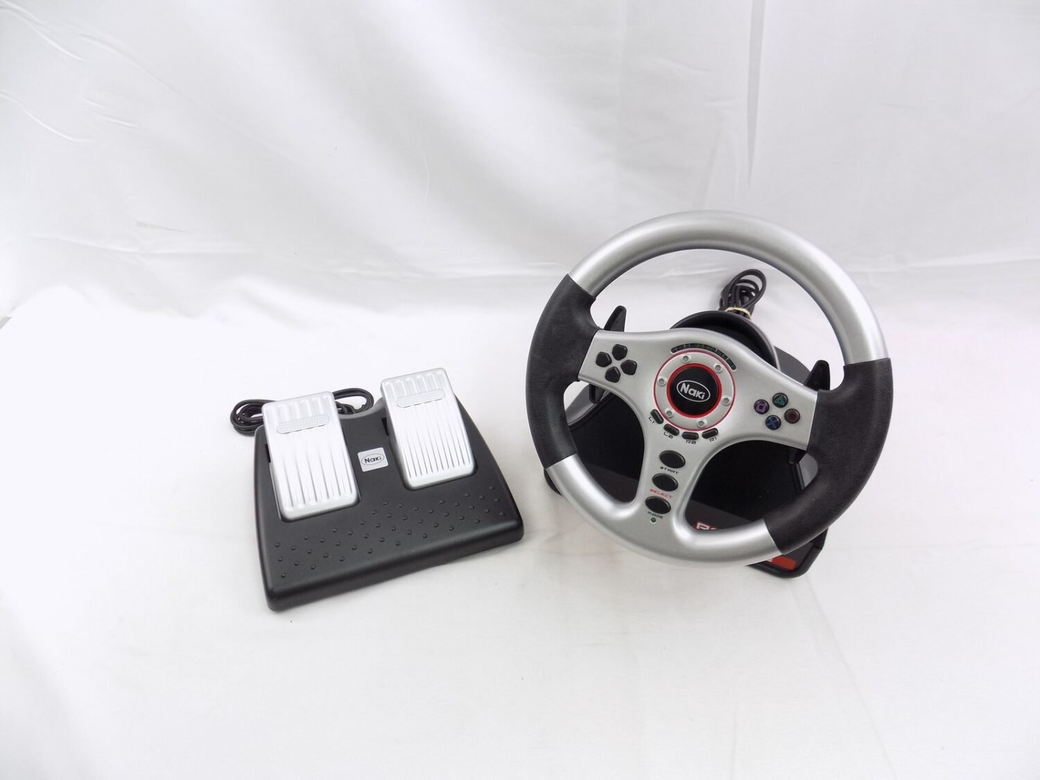 Like New Naki Playstation 2 Ps2 Steering Wheel and Pedals - Starboard Games