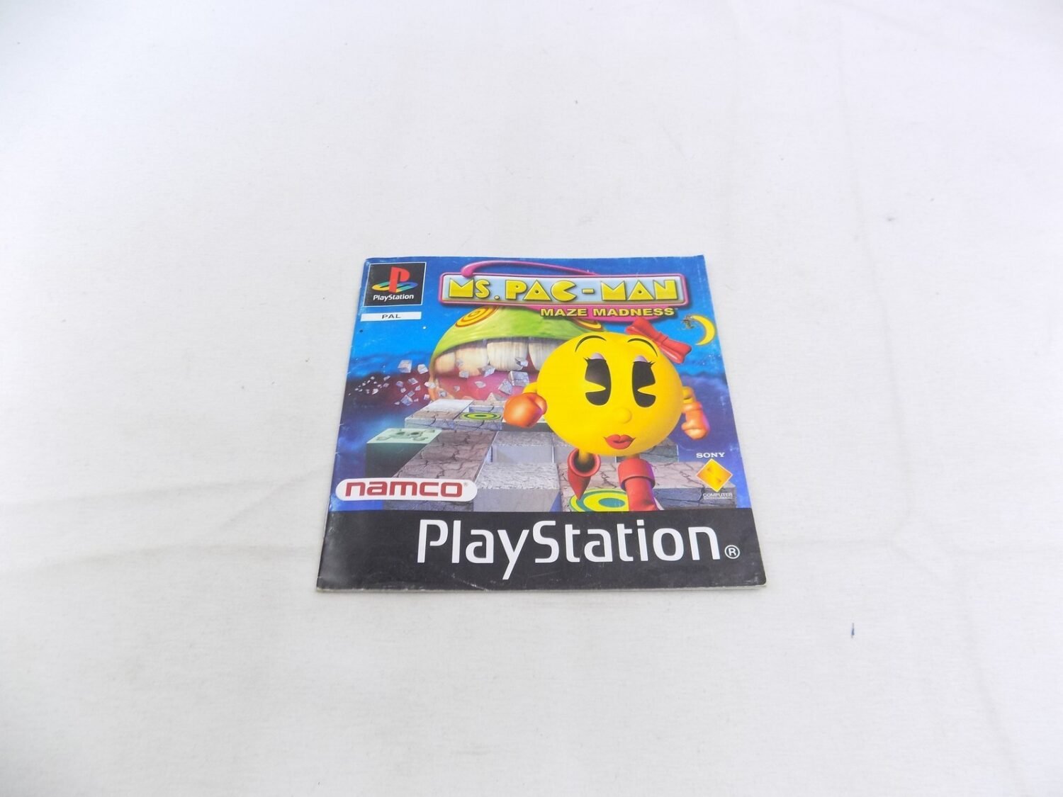 Playstation 1 Ps1 Ms. Pac-Man Maze Madness Instruction Manual Only ...