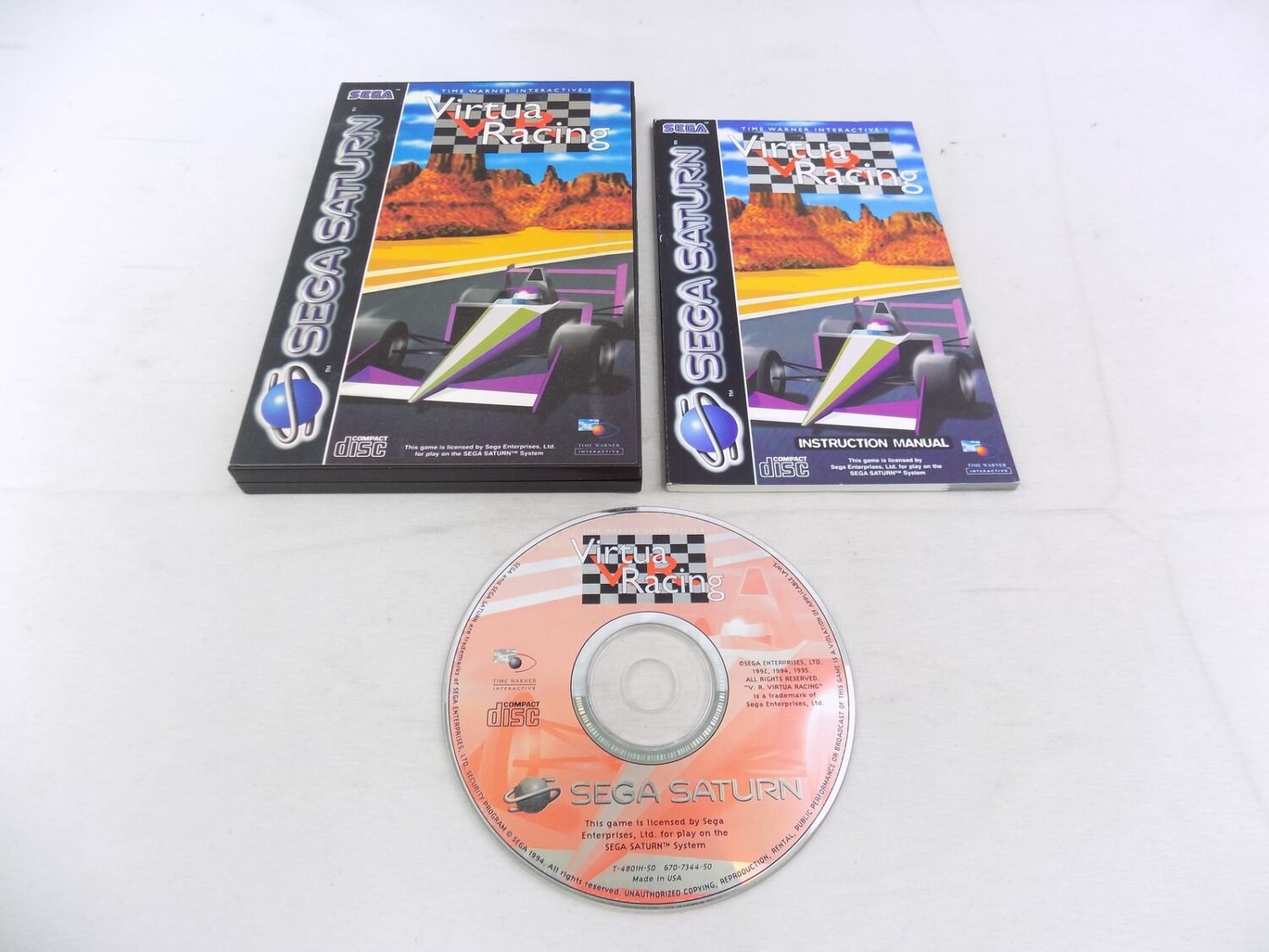 Mint Disc Sega Saturn Virtua Racing - Inc Manual - Starboard Games